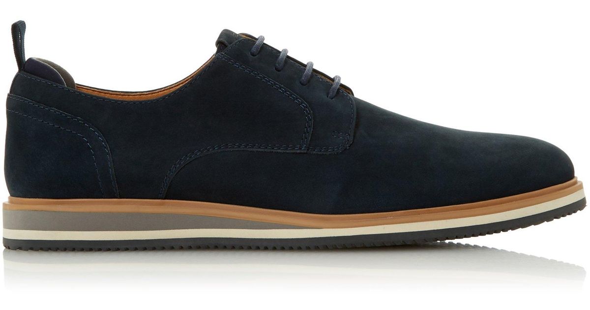 Dune Bucatini Wedge Sole Lace Up Shoes in Blue for Men | Lyst UK