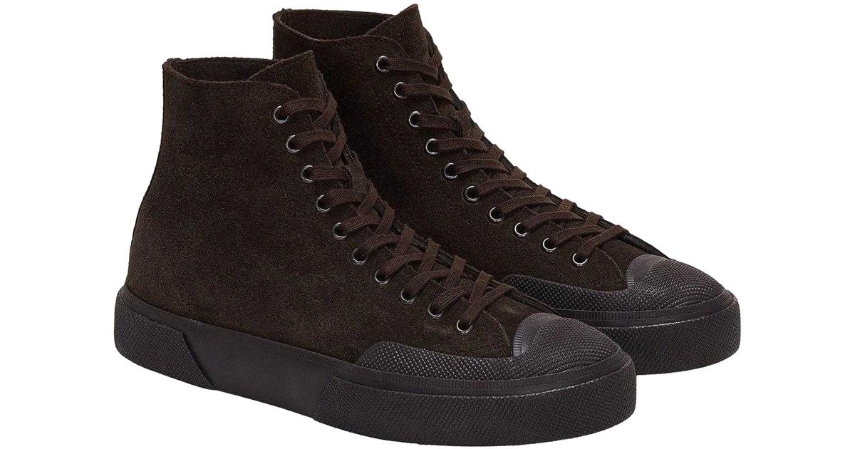 Superga 2433 Works Flesh Out Suede High Top Trainers (Coffee) in Black | Lyst UK