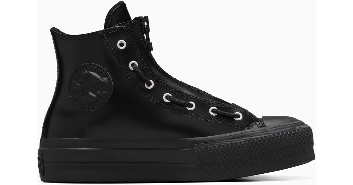 Converse Lux Chuck Taylor All Star Hi Top Lift Trainers in Black | Lyst UK
