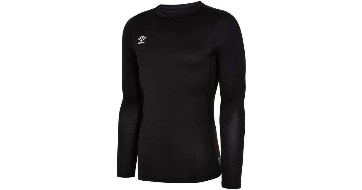Umbro Core Crew Neck Long-Sleeved Base Layer Top in Black for Men | Lyst UK