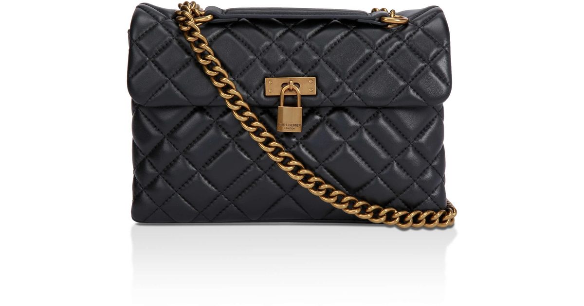 Kurt Geiger Leather Kgl Brixton Lock Bag in Black | Lyst UK