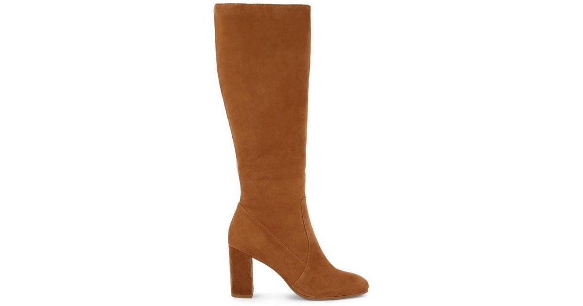 Carvela Kurt Geiger Suede Pose Knee High Boots in Brown | Lyst UK