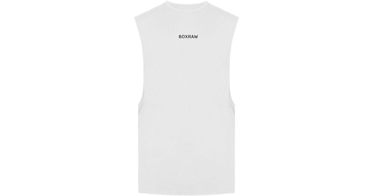 BOXRAW Smrt-Tec Muscle Tank Top in White for Men | Lyst UK