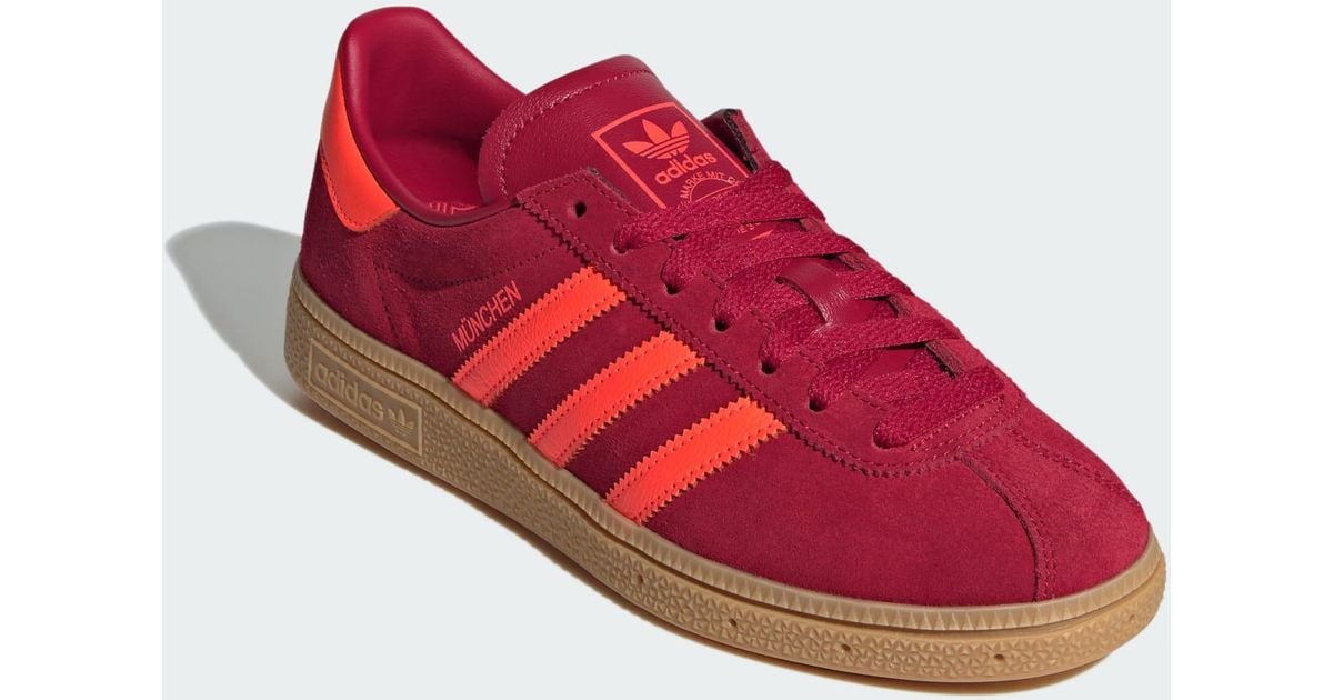 adidas Originals Muenchen Shoes in Red | Lyst UK