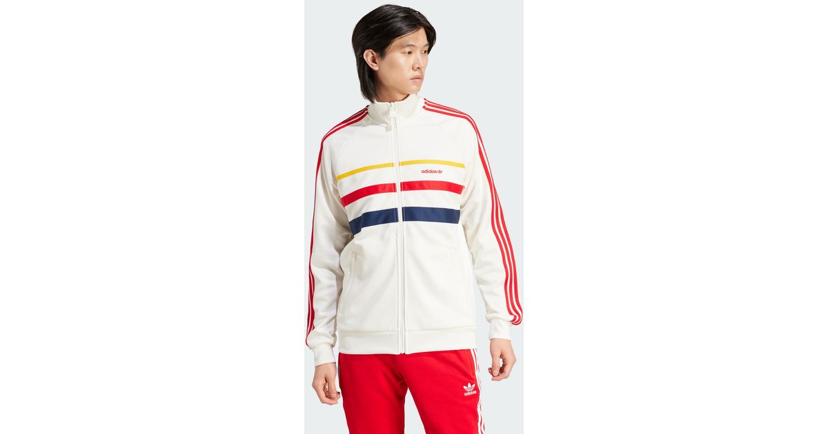 adidas Originals The First Track Top in Red for Men | Lyst UK