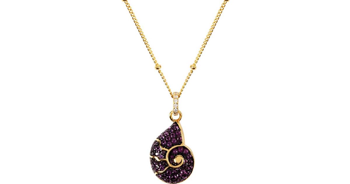 Disney C902875Yzml-P-Ph Ladies Ursula Sea Shell Necklace in Metallic ...