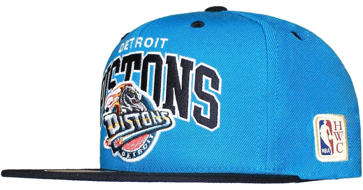 Mitchell & Ness Nba Detroit Pistons Logo Cap in Blue for Men | Lyst UK