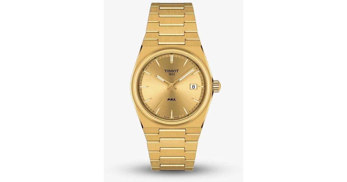 Tissot Prx Pvd Coated Stainless Steel Watch in Metallic for Men | Lyst UK