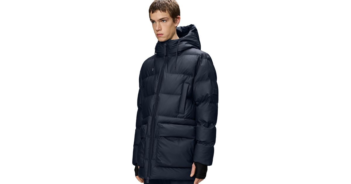 Rains Alta Long Jacket in Blue for Men | Lyst UK