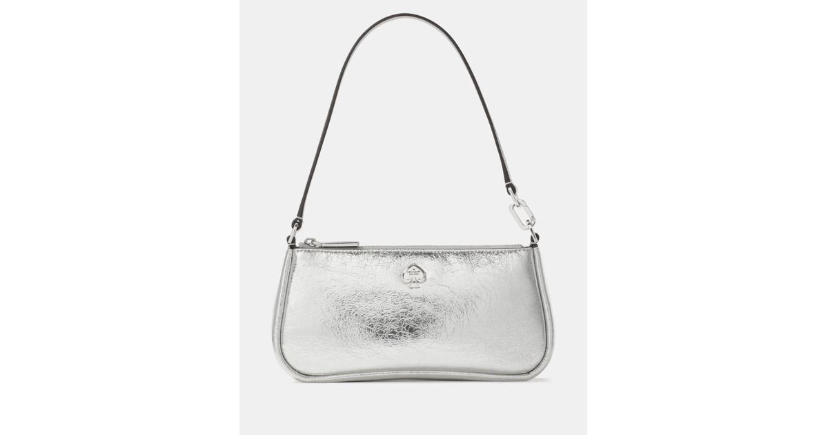 Kate Spade Kayla Metallic Convertible Wristlet in Grey | Lyst UK