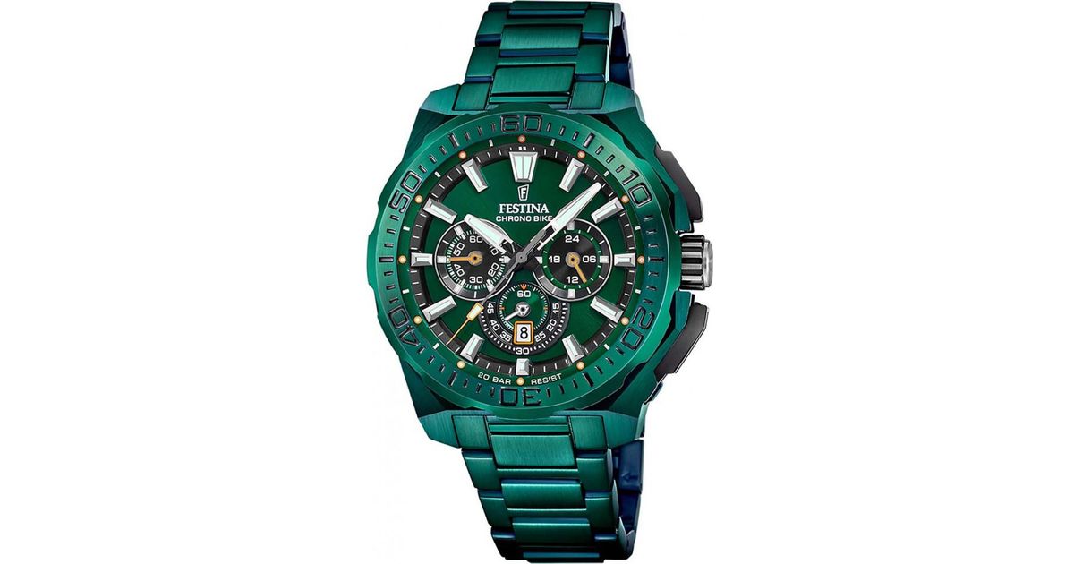 Festina F20730-1 Chrono Bike Watch in Green for Men | Lyst UK