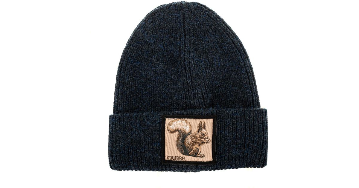 John Frank Hat With Hem And Label On The Front Jfbn18W04 in Blue for ...