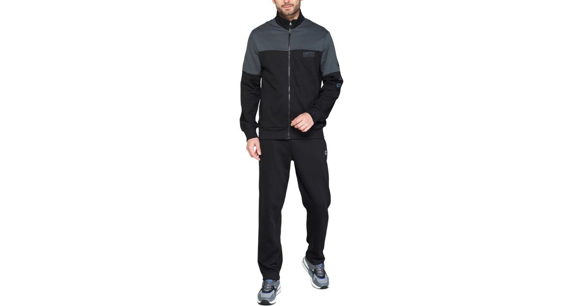 Lotto Leggenda Tracksuit Set Full Zip Sweatshirt Dual Leisure ...
