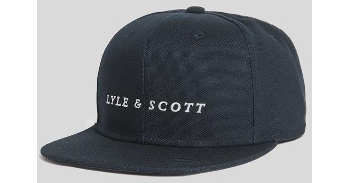 Lyle & Scott Script Logo Baseball Cap in Blue for Men | Lyst UK