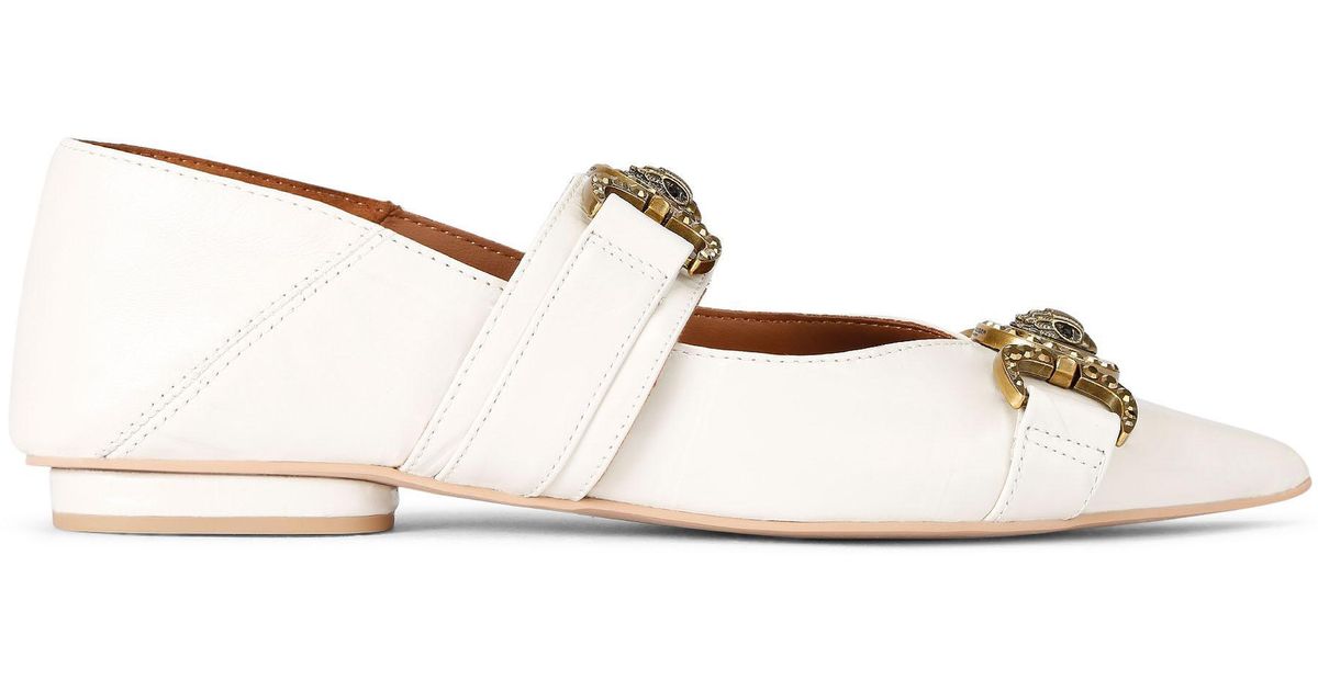 Kurt Geiger Leather Mansion Point Slip On On in Natural | Lyst UK