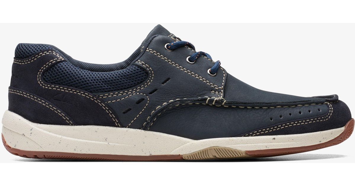 Clarks Allston Edge Nubuck Shoes in Blue for Men | Lyst UK