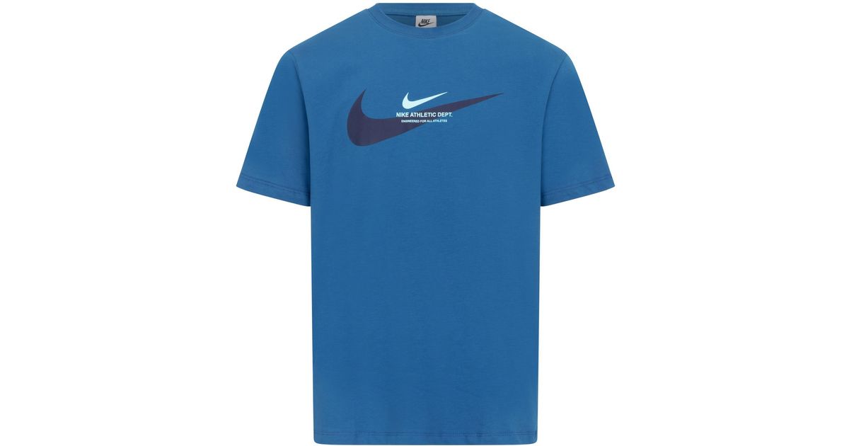 Nike Sportswear Standard Issue T-Shirt Cotton in Blue for Men | Lyst UK