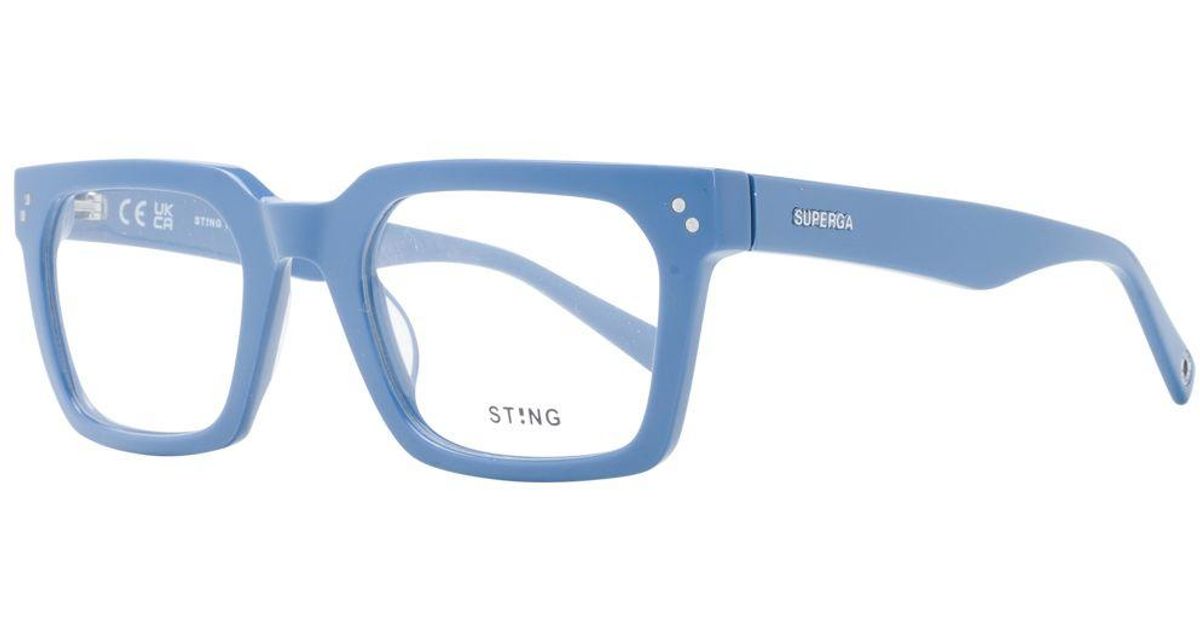 Sting Square Polarized Optical Frames With Uv Protection in Blue for ...