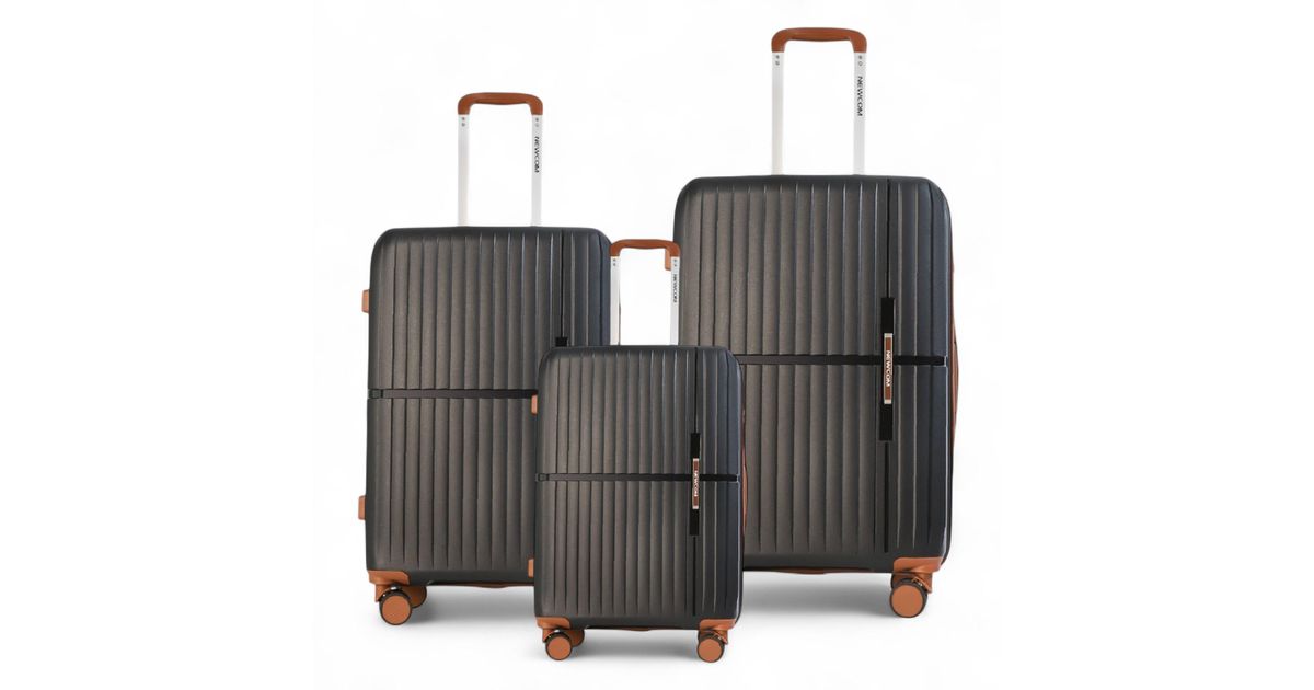 Infinity Leather Hard Shell Strong Suitcase 8 Wheel Cabin Luggage ...