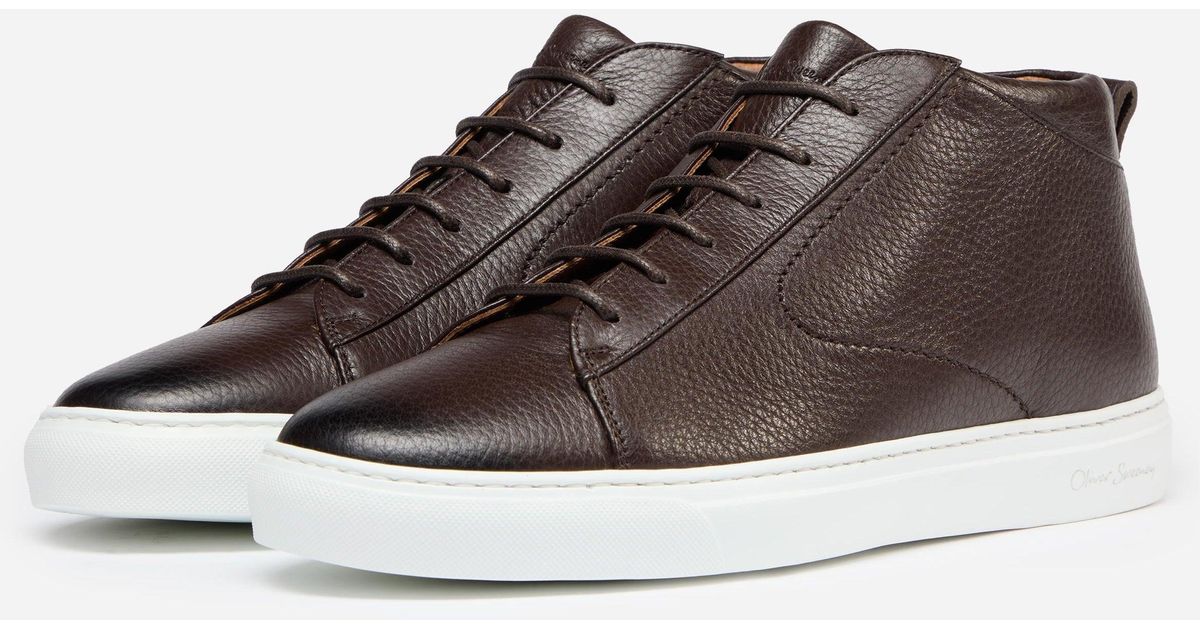 Oliver Sweeney Fermo Mid Cut Trainers in Brown for Men | Lyst UK