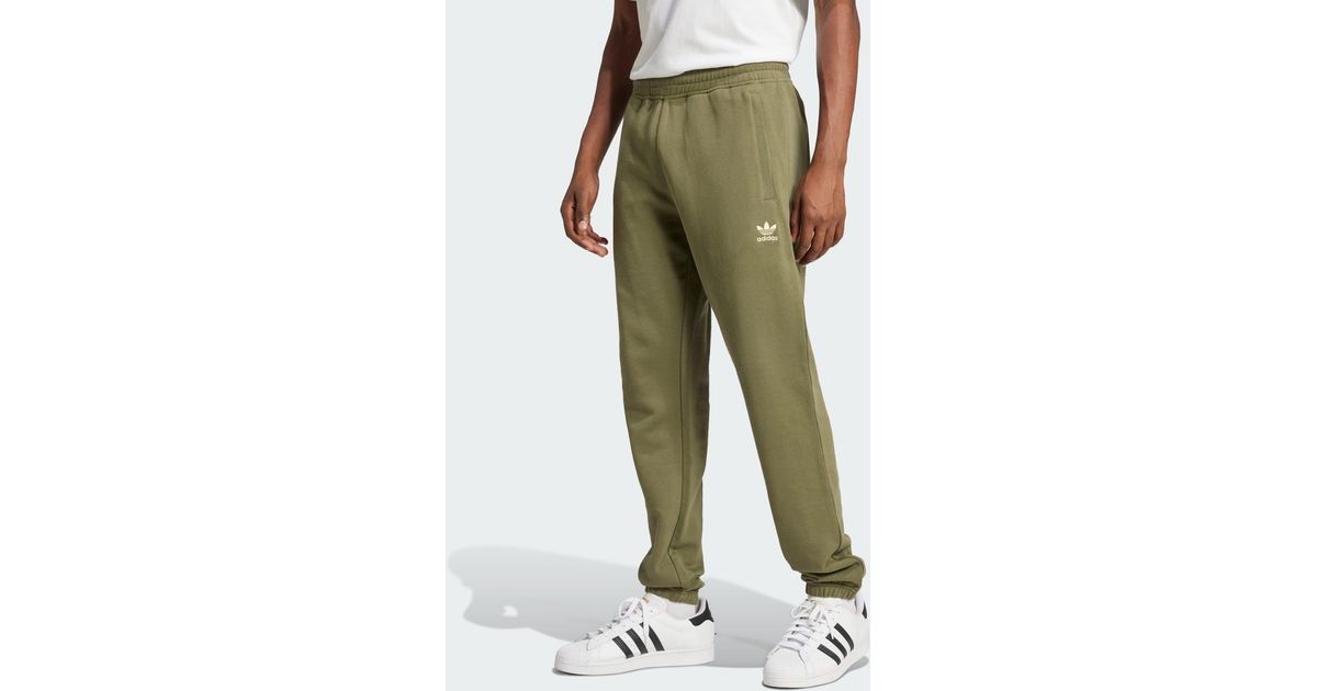 adidas Originals Trefoil Essentials Pants in Green for Men | Lyst UK