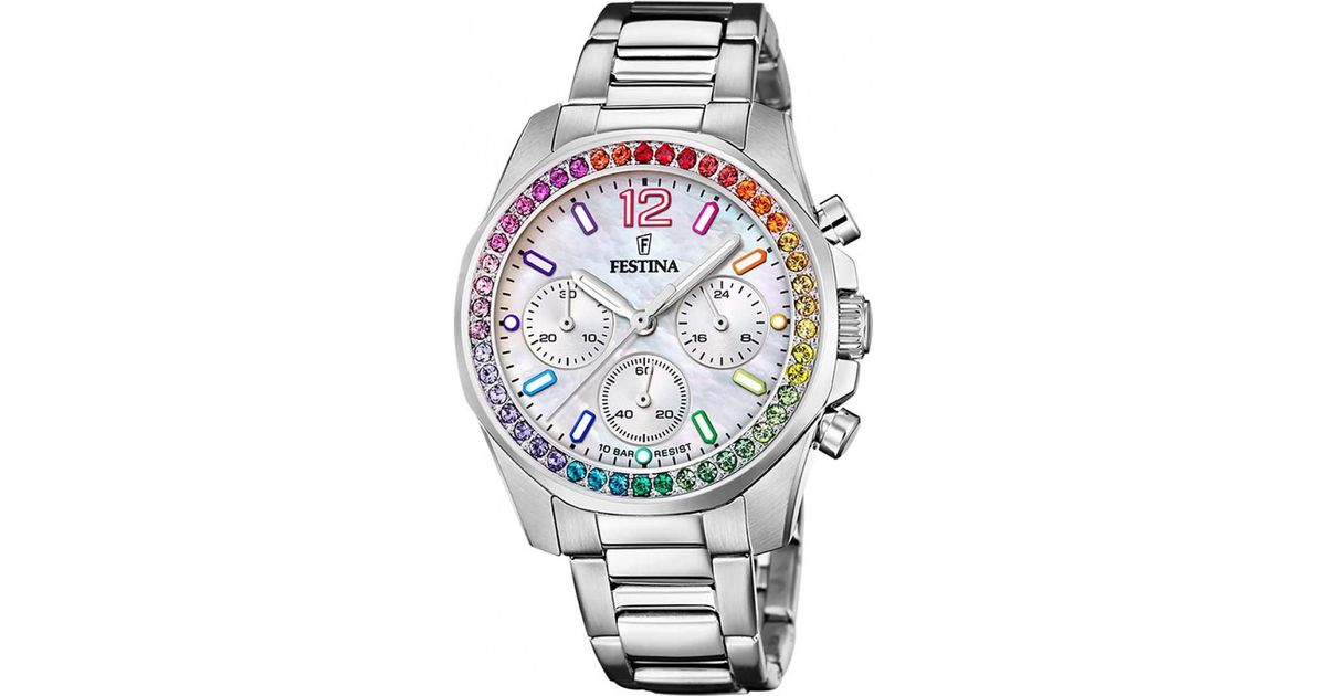Festina F20606-2 Ladies Boyfriend Watch in Grey | Lyst UK