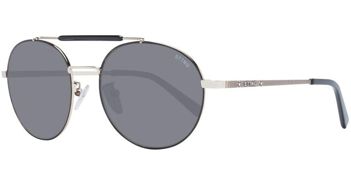 Sting 6601M Sunglasses Round Metal Frame in Black for Men | Lyst UK