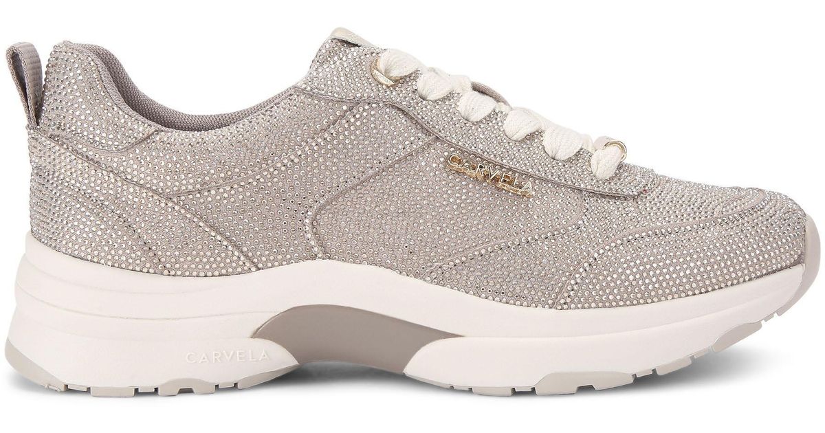 Carvela Kurt Geiger Adoro Bling Sneakers in Grey | Lyst UK