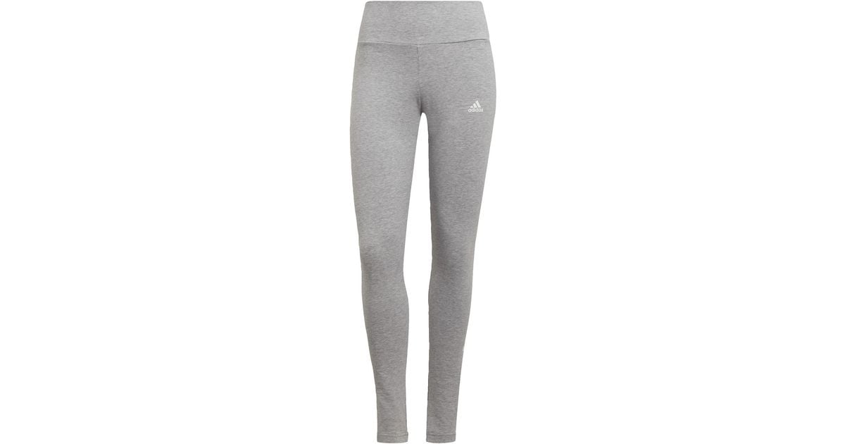 adidas Essentials High-Waisted Logo Leggings in Grey | Lyst UK
