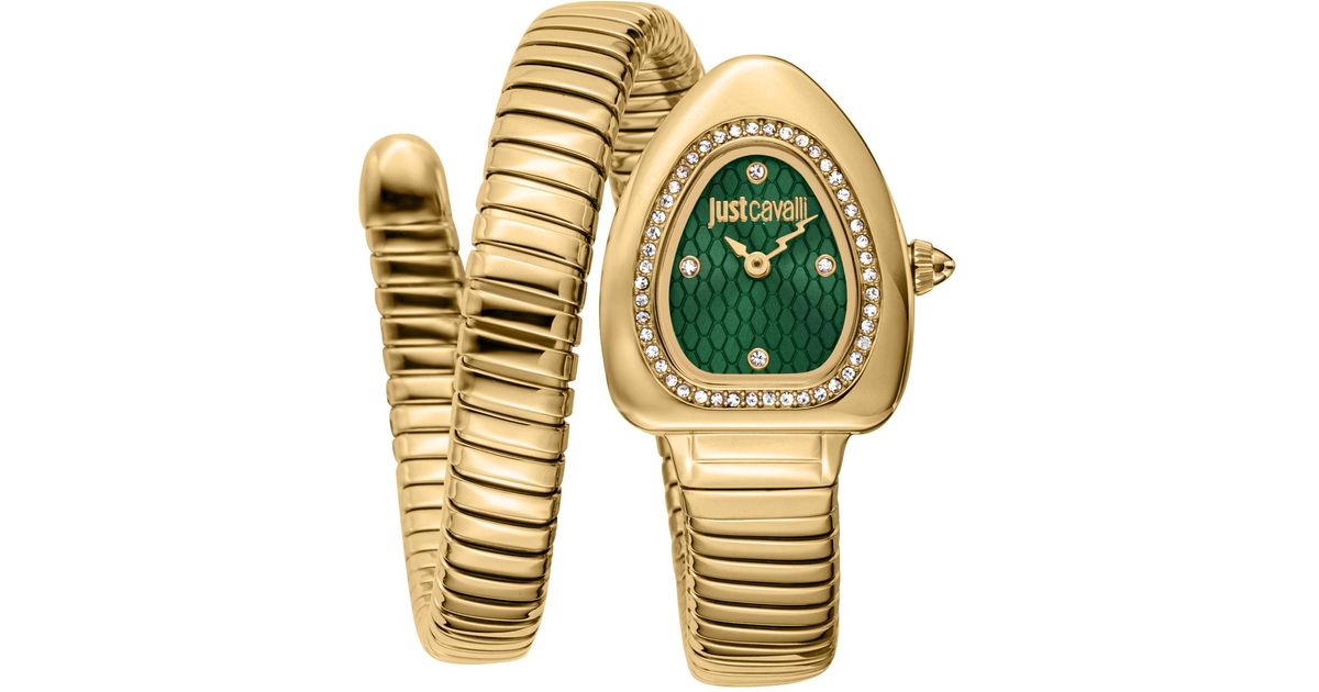 Just Cavalli Snake 316L Stainless Steel Watch in Metallic | Lyst UK
