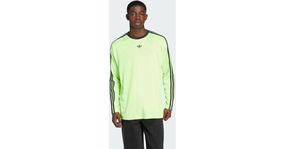 adidas Originals Adicolor Jacquard Long-Sleeve Jersey in Green for Men ...