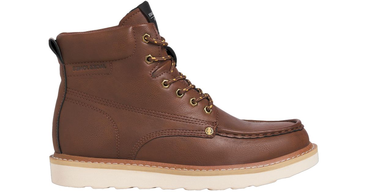 Jack & Jones And Archway Moc Toe Ankle Boots (Cognac) in Brown for Men ...