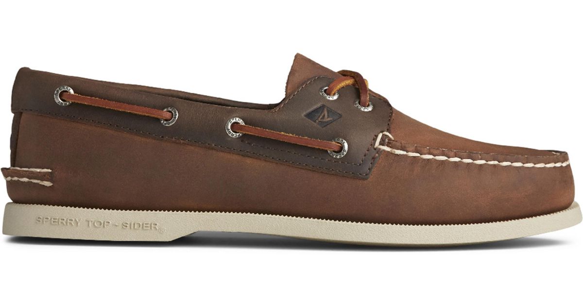 Sperry Top-Sider 'Authentic Original 2 Eye' Leather Boat Shoe Rubber in ...