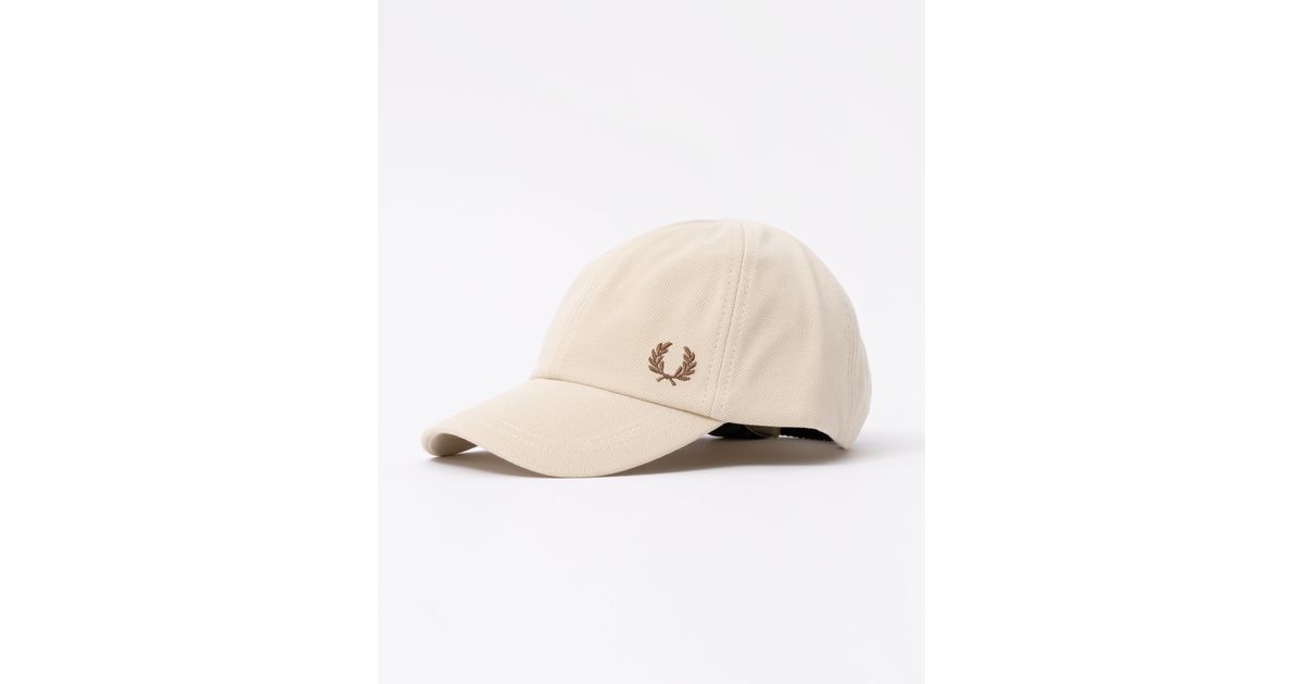 Fred Perry Cap in Natural for Men | Lyst UK