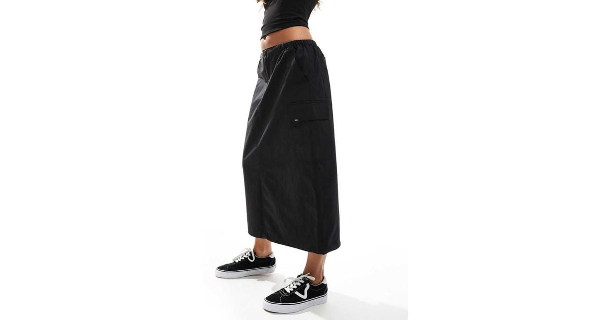 Vans Riley Parachute Cargo Skirt in Black | Lyst UK