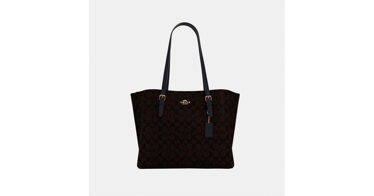 COACH Signature Mollie Tote Bag in Black | Lyst UK