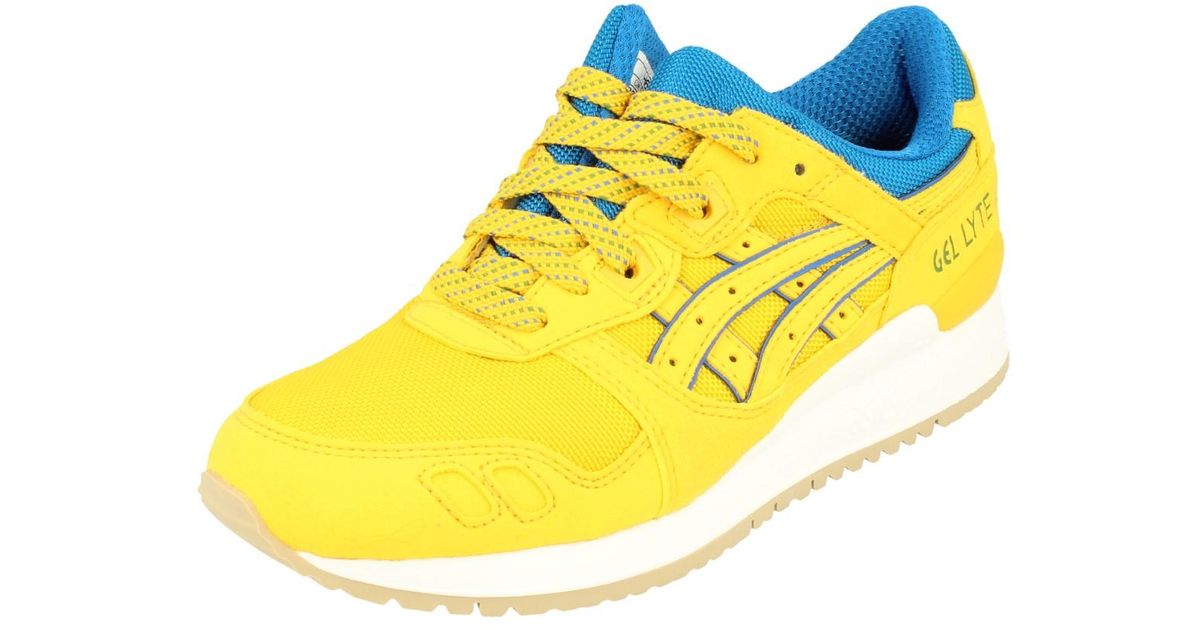 Yellow asics trainers store