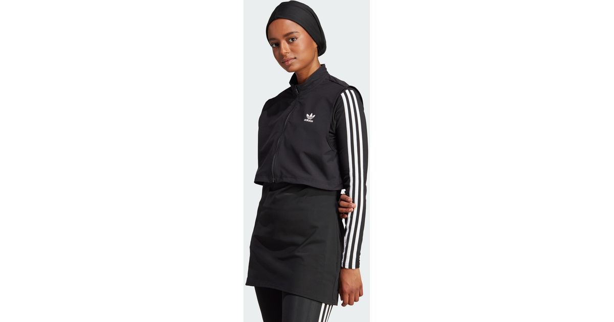 adidas Originals Adicolor Full-Cover Wear Top in Black | Lyst UK