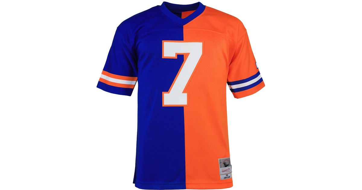 Mitchell & Ness Nfl Denver Broncos 7 Elway Split Legacy Jersey in Blue ...
