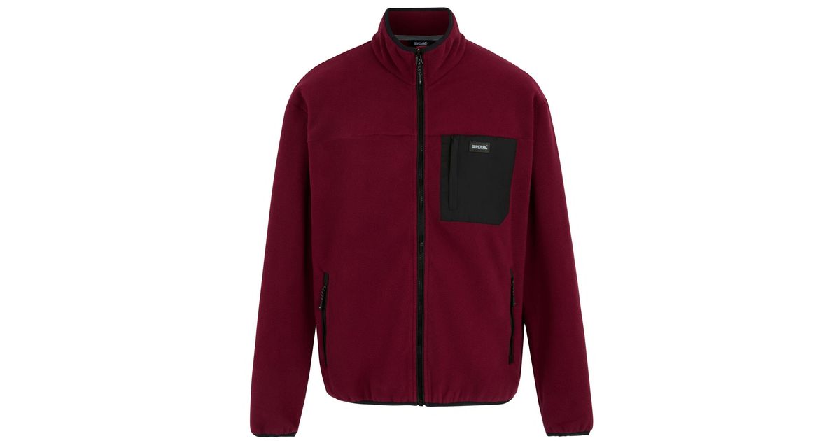 Regatta Frankie Full Zip Fleece Jacket (Dark) in Red for Men | Lyst UK