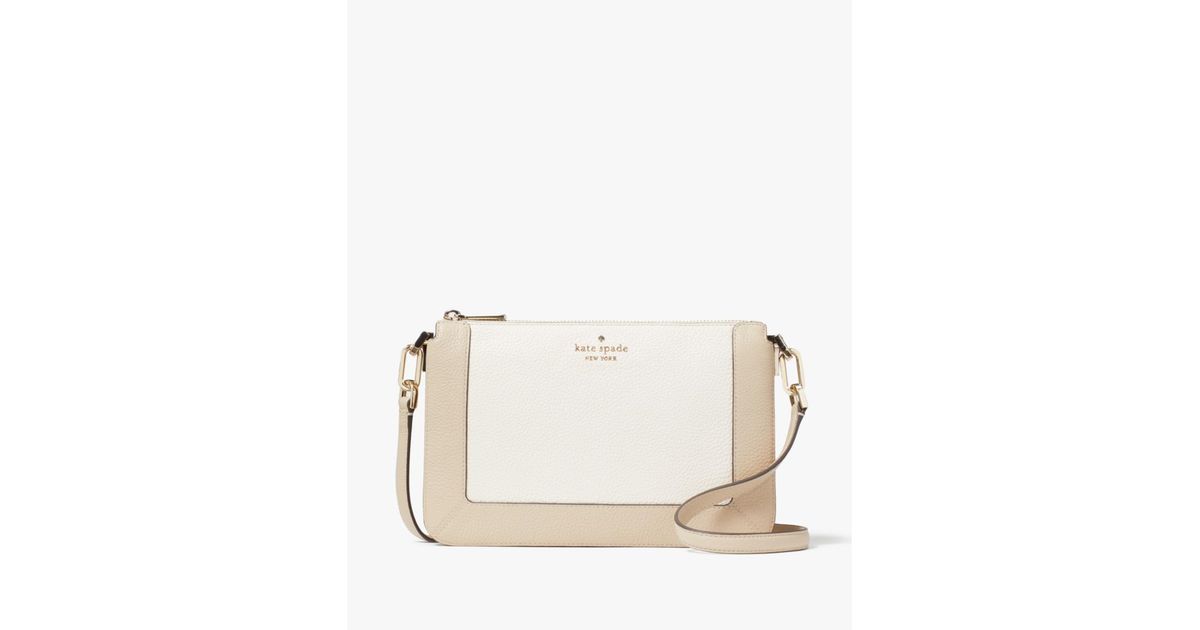 Kate Spade Lena Colorblock Pebbled Leather Double Compartment Crossbody ...