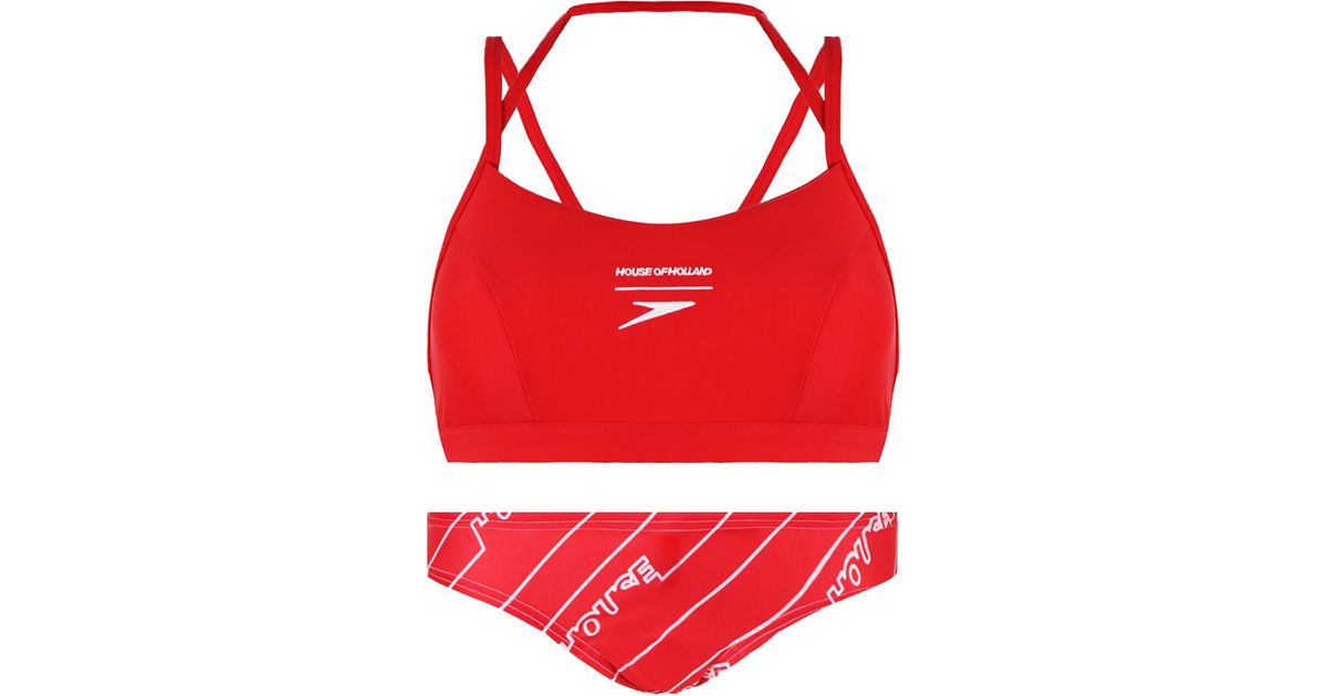 Speedo House Of Holland Bikini Set in Red | Lyst UK