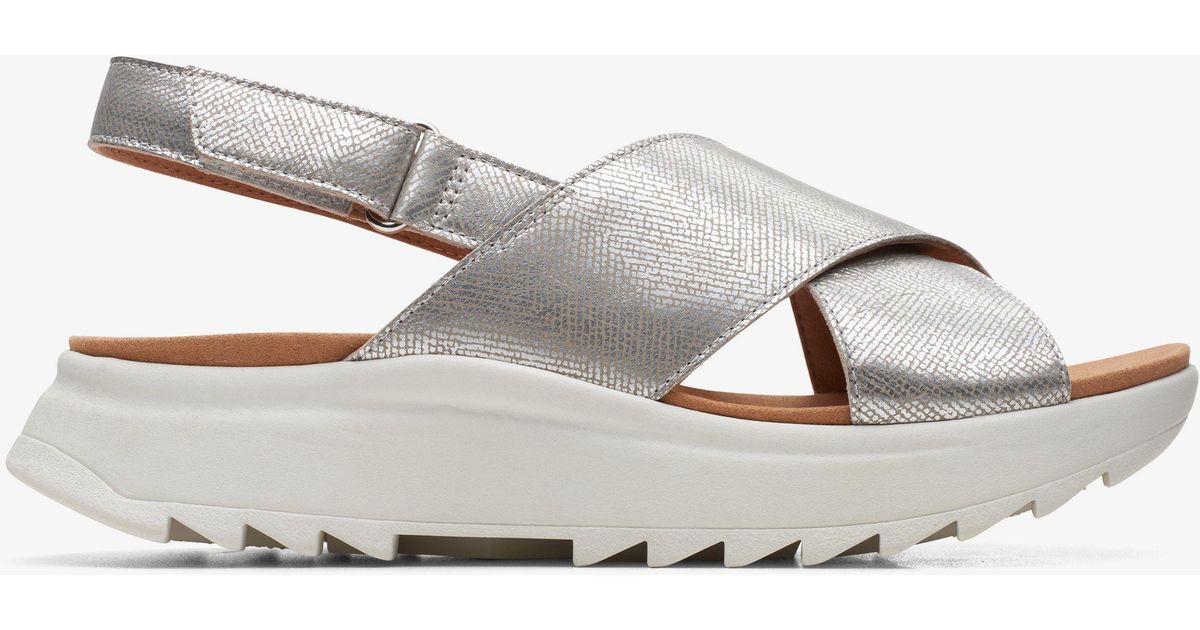 Clarks Dashlite Wish Metallic Sandals | Lyst UK