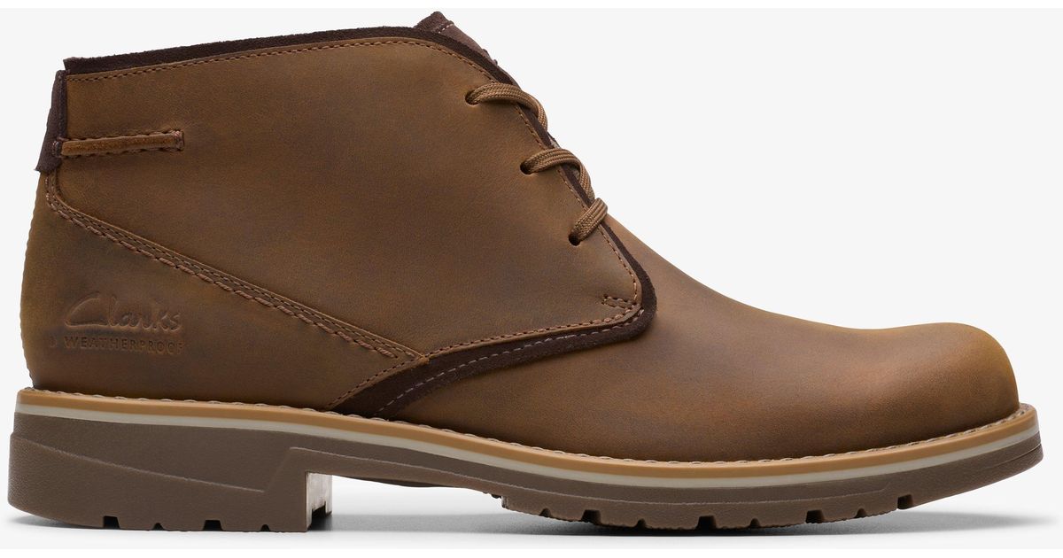 Clarks Morris Peak Gp Beeswax Leather Boots in Brown for Men | Lyst UK