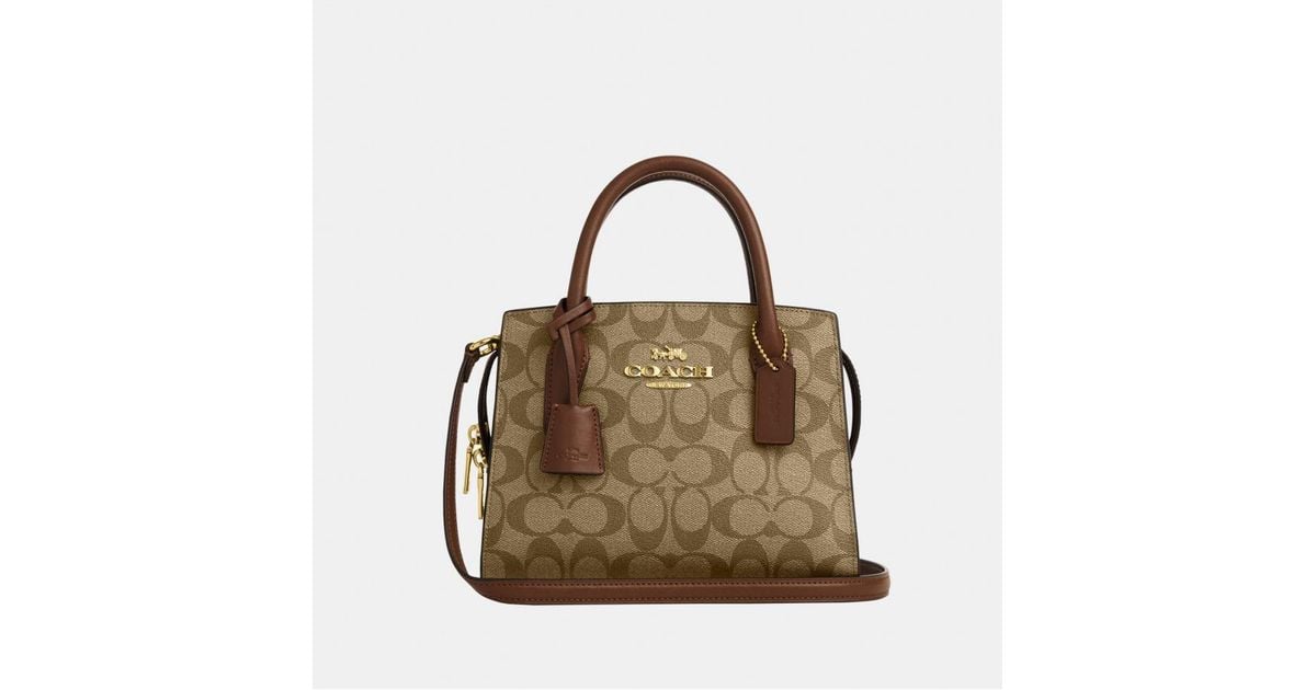 COACH Signature Andrea Carryall Bag in Natural | Lyst UK