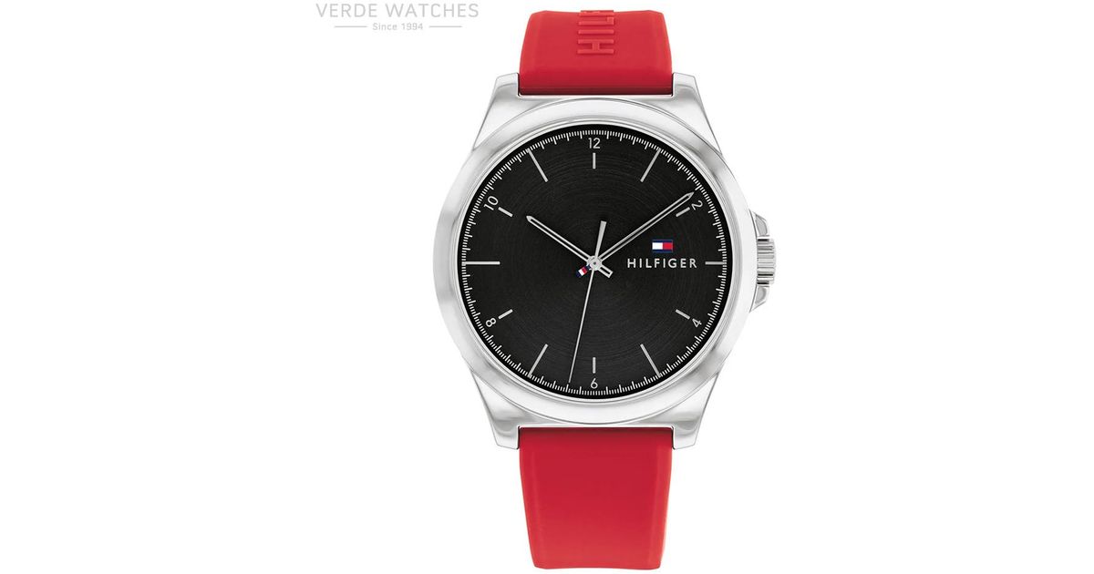 Tommy Hilfiger Norris Watch 1710615 Material_Silicone in Black for Men ...