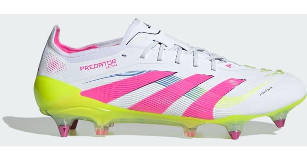 adidas Originals Predator Elite Soft Ground Boots in White | Lyst UK