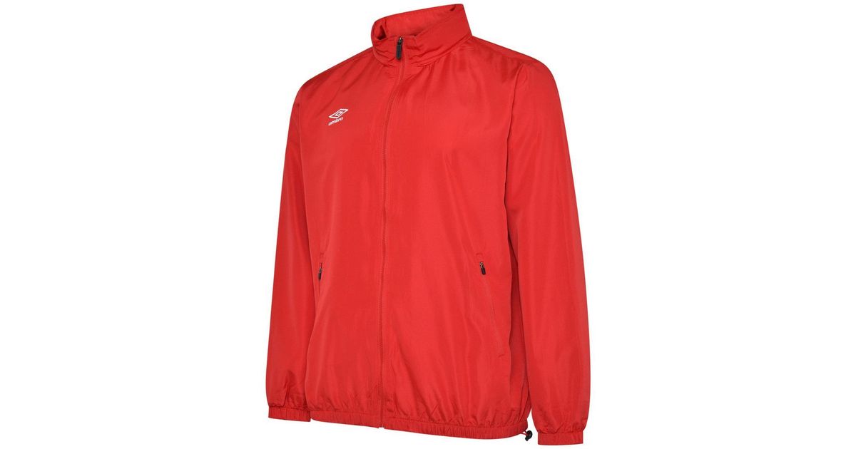 Umbro Club Essential Light Waterproof Jacket (Vermillion) in Red for ...