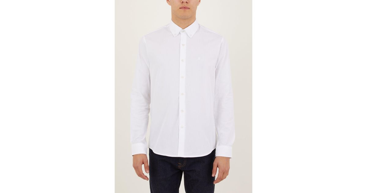 Peter Werth Peak Ls Shirt in White for Men | Lyst UK