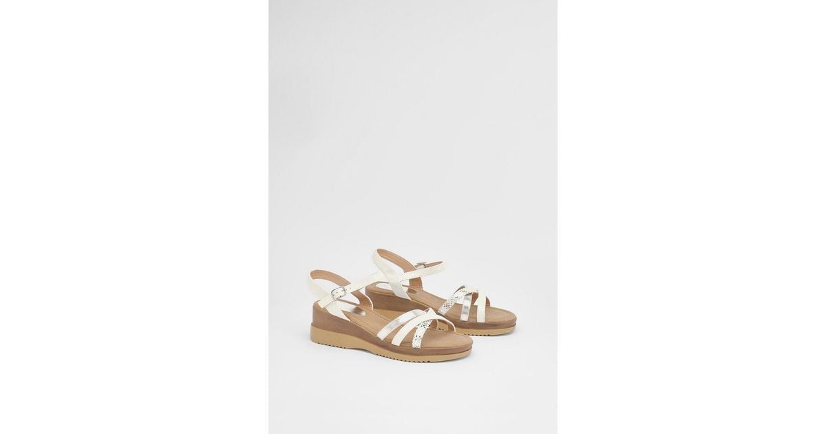 Good for the Sole Bella Flexisole Faux Leather Mix Cross Straps ...